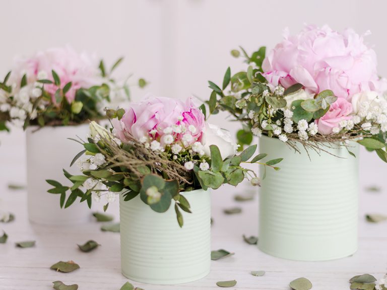 DIY: Sommerlich romantische Dekoidee mit Pfingstrosen - Dekoideenreich